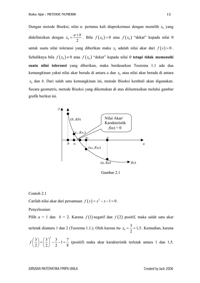 Metode numerik-buku-ajar-unila | PDF