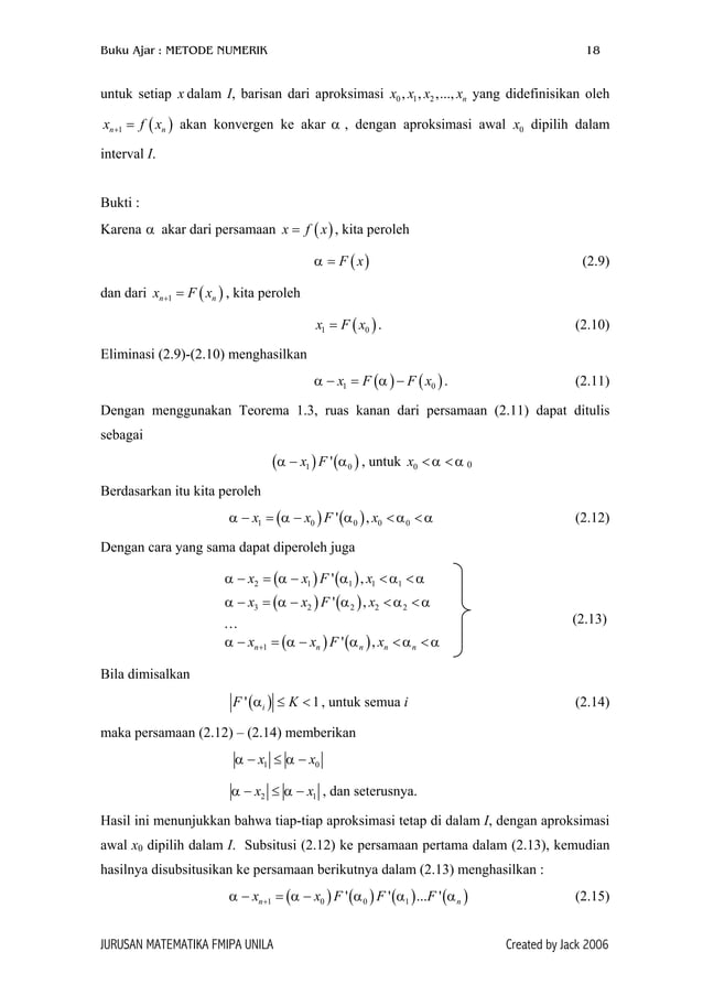 Metode numerik-buku-ajar-unila | PDF