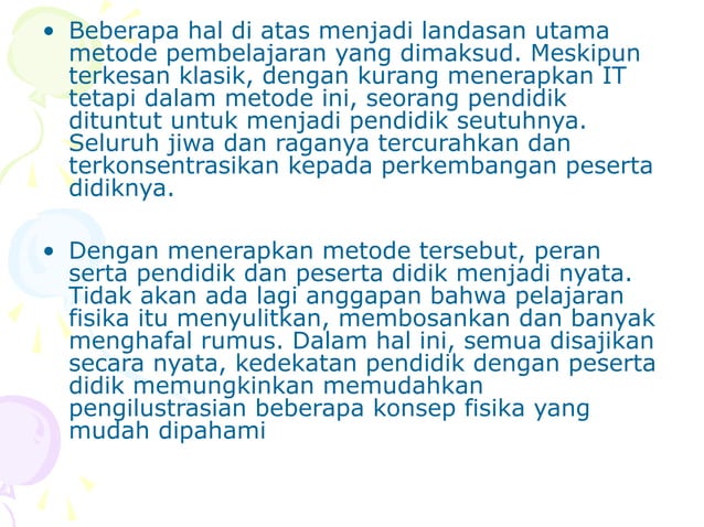 Metode Pembelajaran Fisika | PPT
