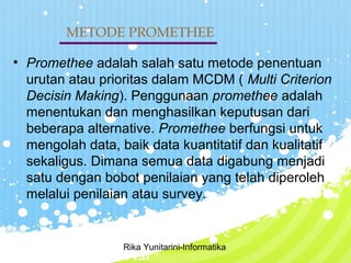 Metode promethee | PPT