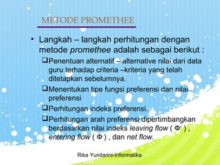 Metode promethee | PPT