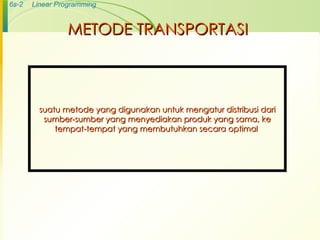 Metode transportasi | PPT