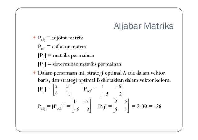 Metode aljabar matriks | PDF