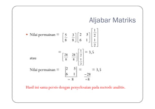 Metode aljabar matriks | PDF