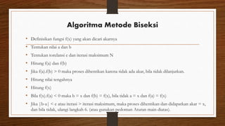 Metode biseksi | PPTX