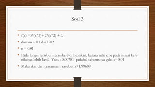 Metode biseksi | PPTX