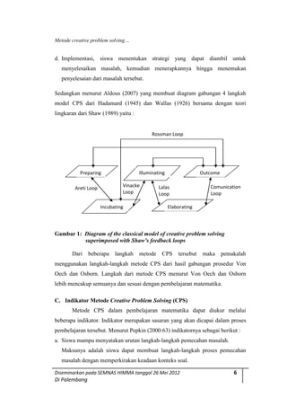 Metode creative problem solving | PDF