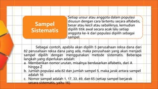 Metode dan Distribusi Sampling | PPTX