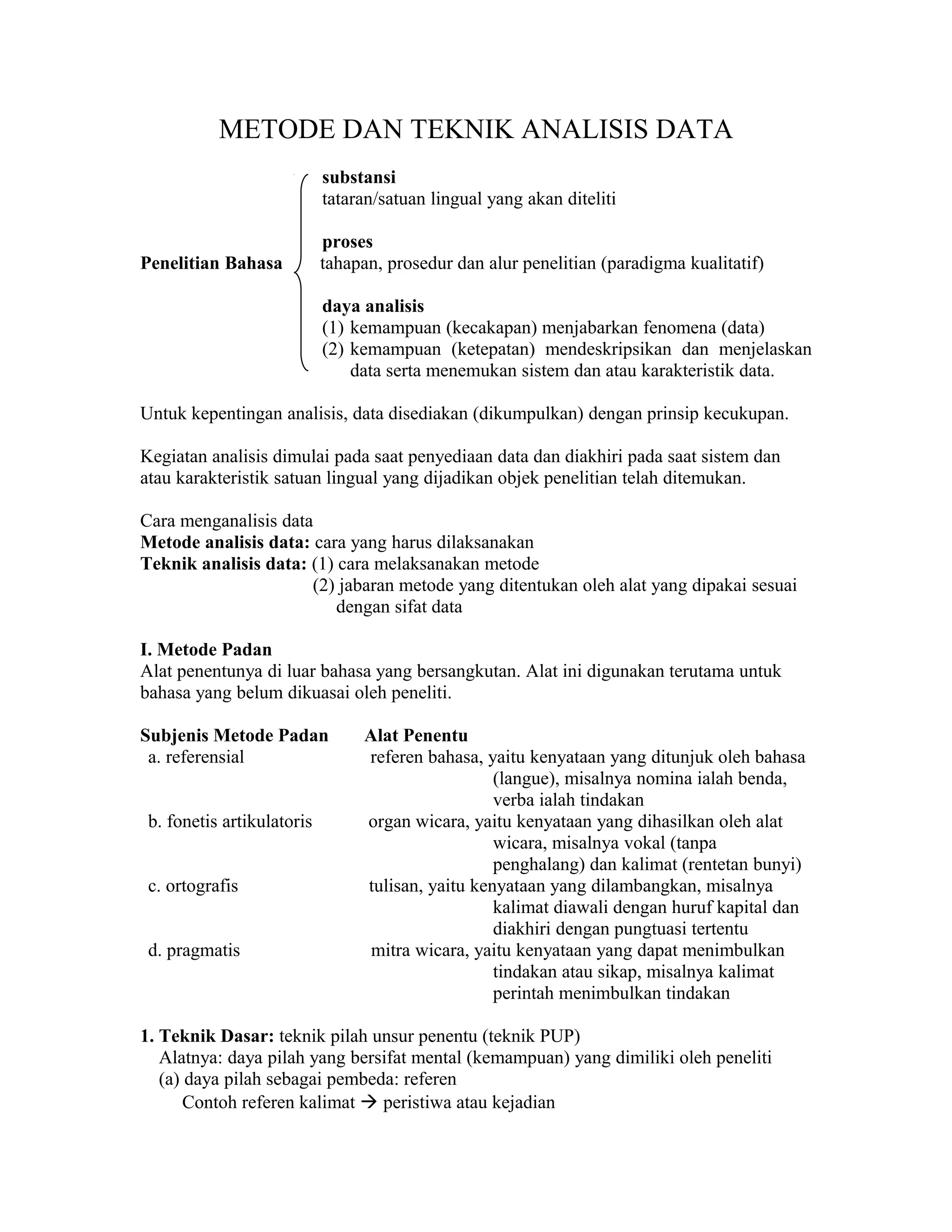 Metode dan teknik | DOC