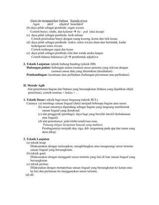 Metode dan teknik | PDF