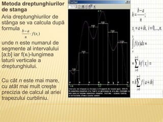 Metode de calcul al integralei definite | PPTX