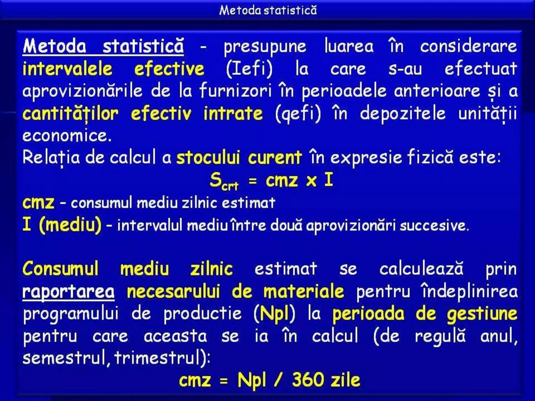 Metode de calcul a stocurilor | PPT