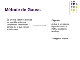 Metode de gauss sistemes lineals | PPT