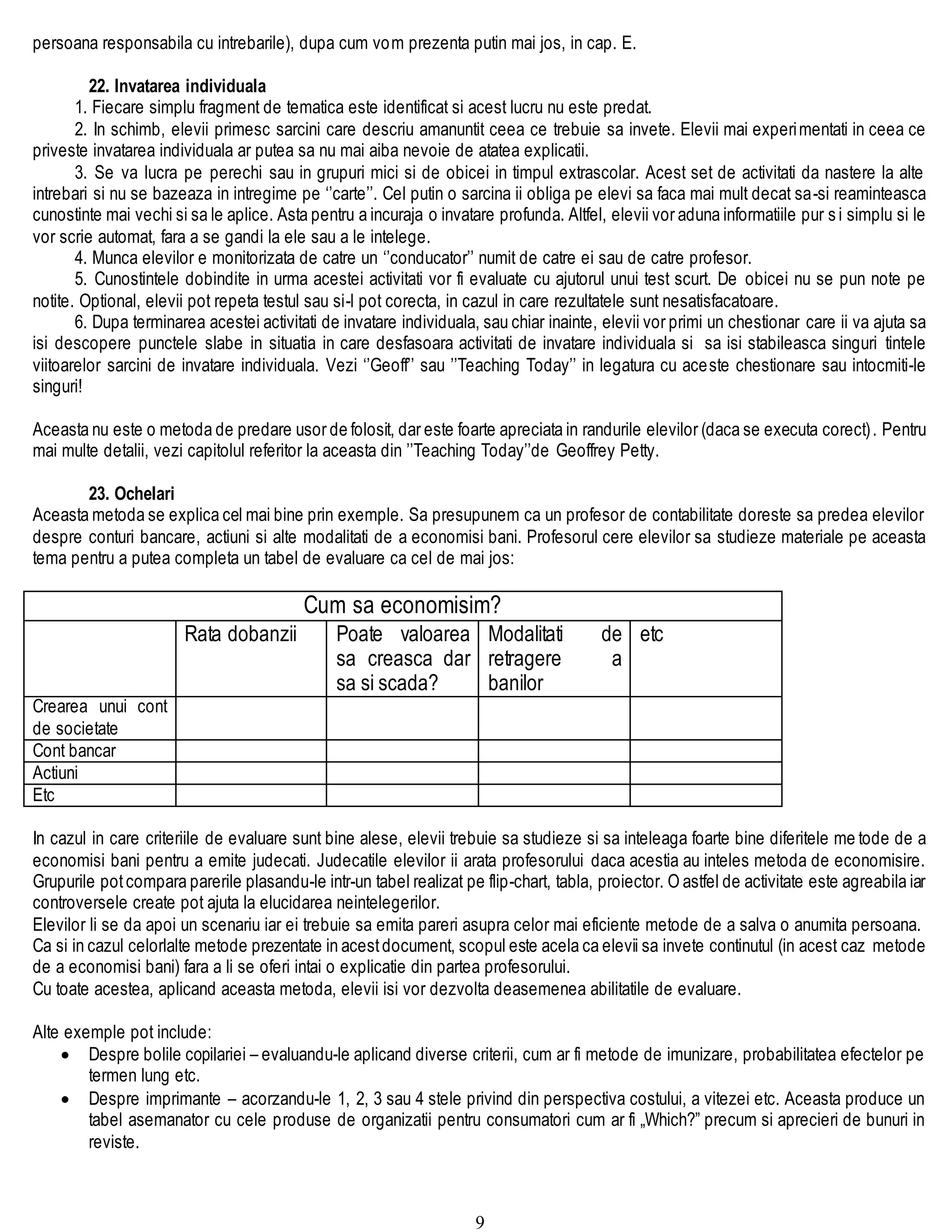 Metode de lucru cu lexicul | DOCX