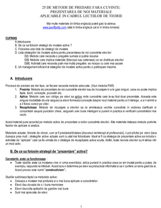 Metode de lucru cu lexicul | DOCX