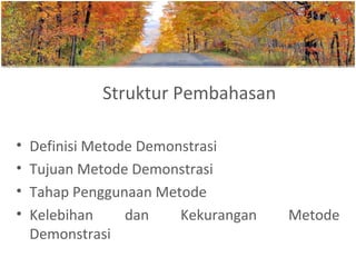 Strategi Pembelajaran : Metode Pembelajaran Demonstrasi | PPT