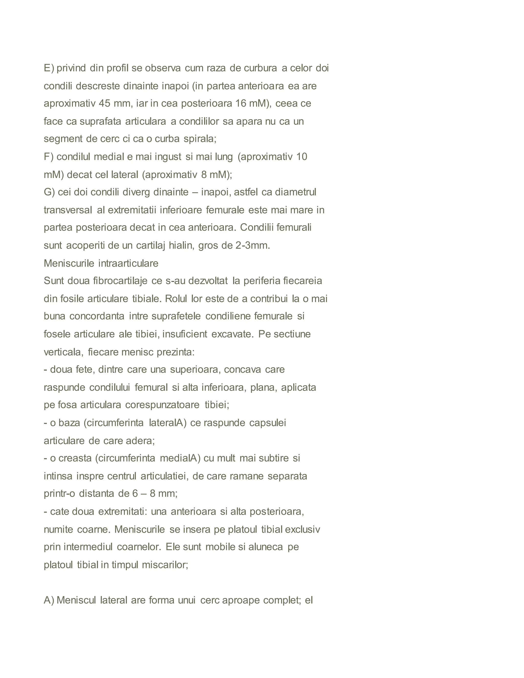 Metode de recuperare medicala bft in genunchiul operat | DOCX