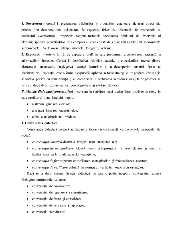Metode didactice folosite in predarea stem | DOCX