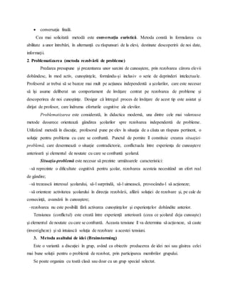 Metode didactice folosite in predarea stem | DOCX