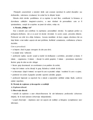 Metode didactice folosite in predarea stem | DOCX