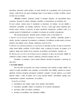 Metode didactice folosite in predarea stem | DOCX