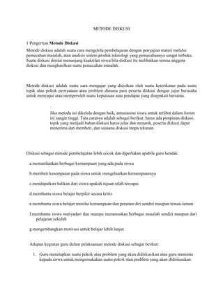 Metode diskusi | PDF