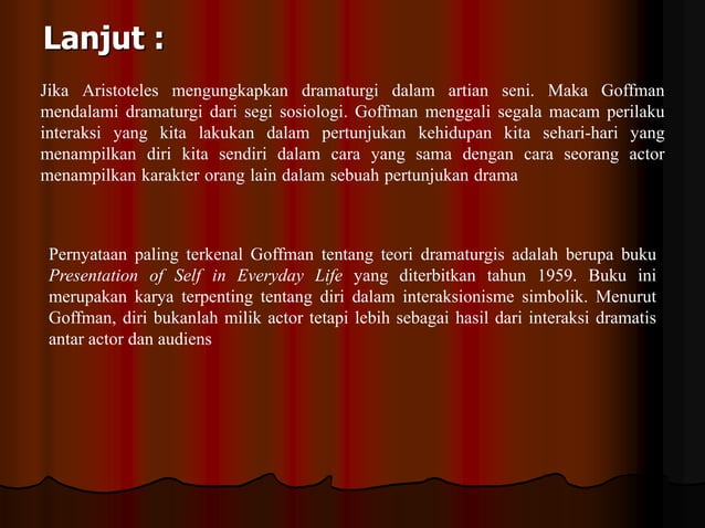 Teori dramaturgi | PPT