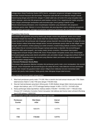 Metode eksplorasi dengan gravitasi | DOCX