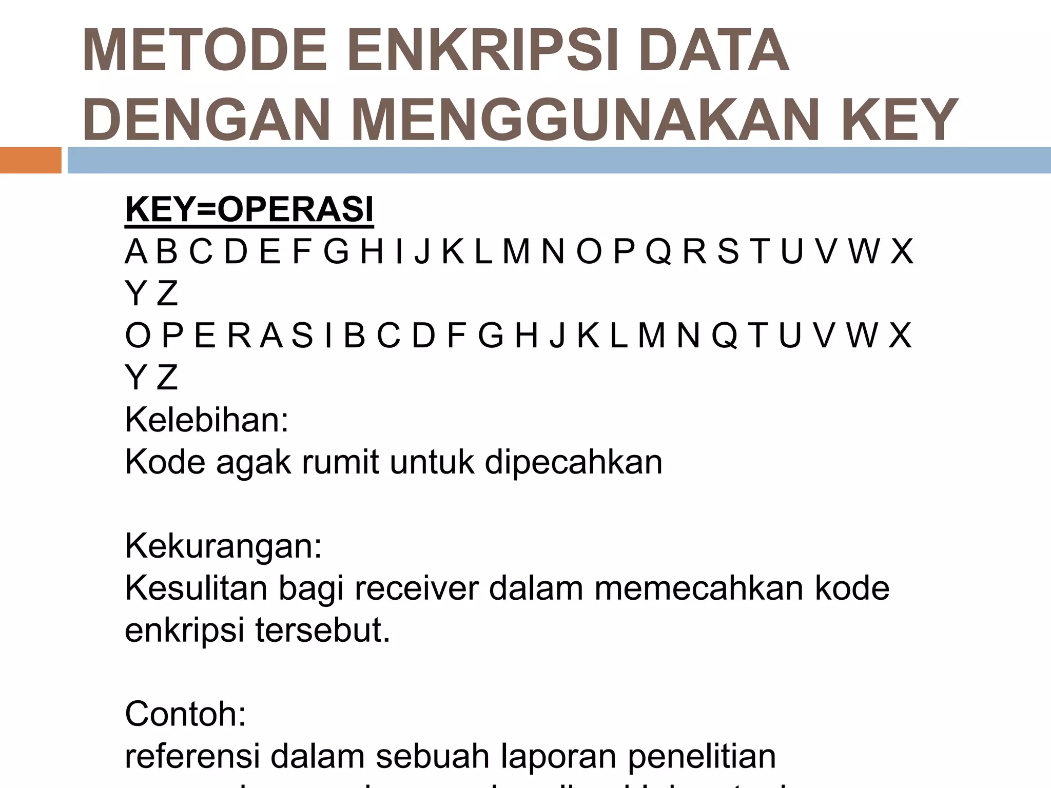 Metode enkripsi caesar cipher | PPTX