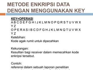 Metode enkripsi caesar cipher | PPTX