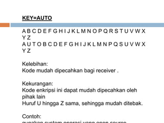 Metode enkripsi caesar cipher | PPTX