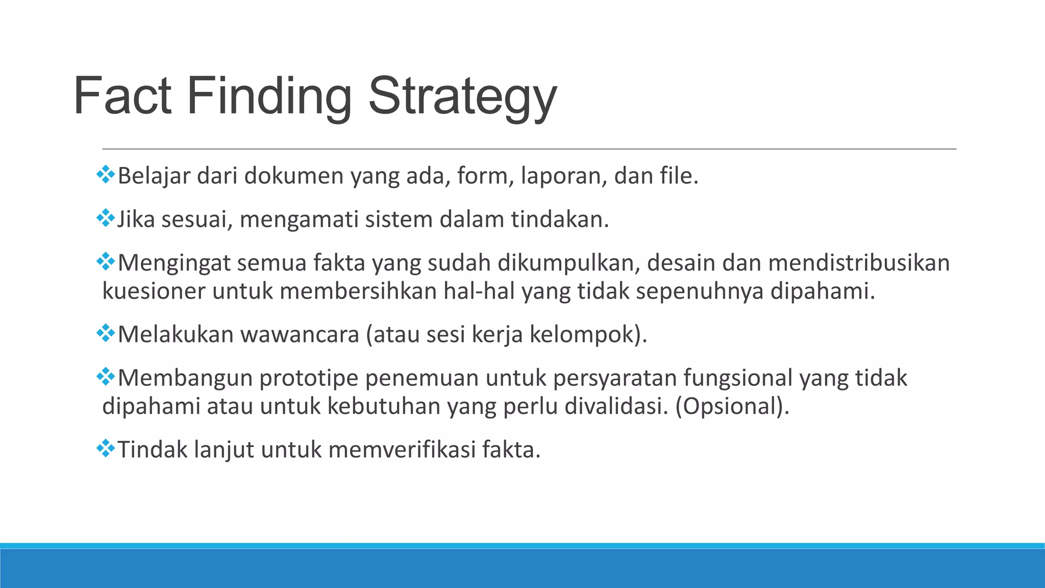 Metode fact finding & requirement | PPTX