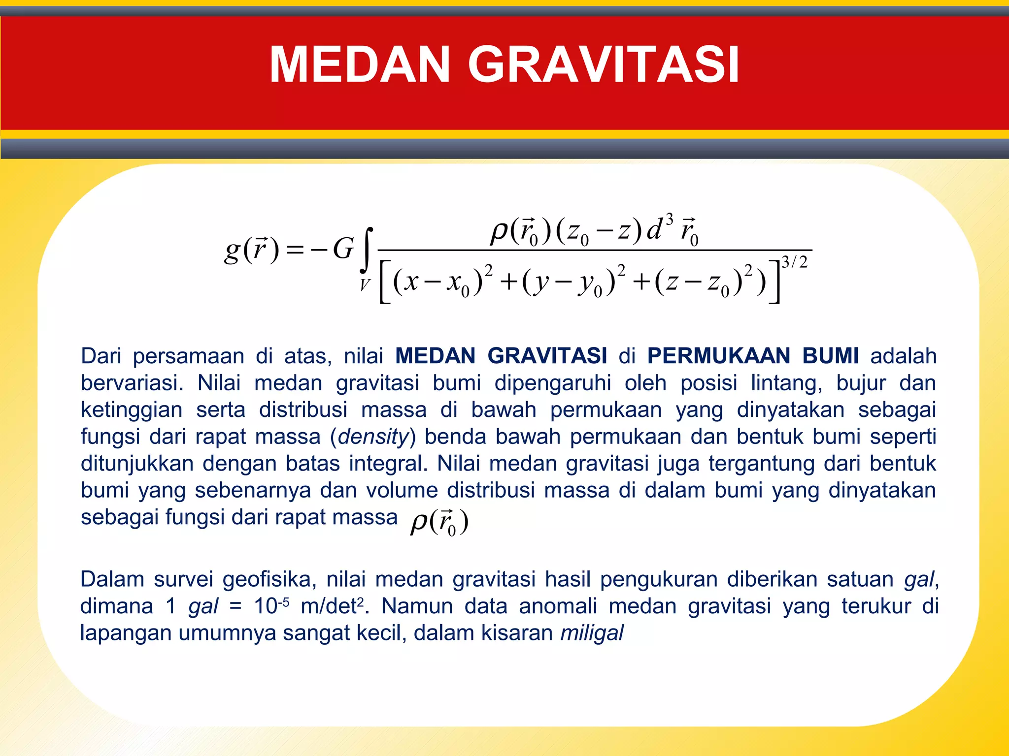 Metode GEOFISIKA gravitasi | PPT