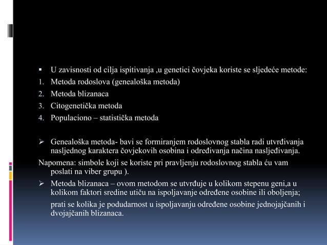 Metode humane genetike | PPTX