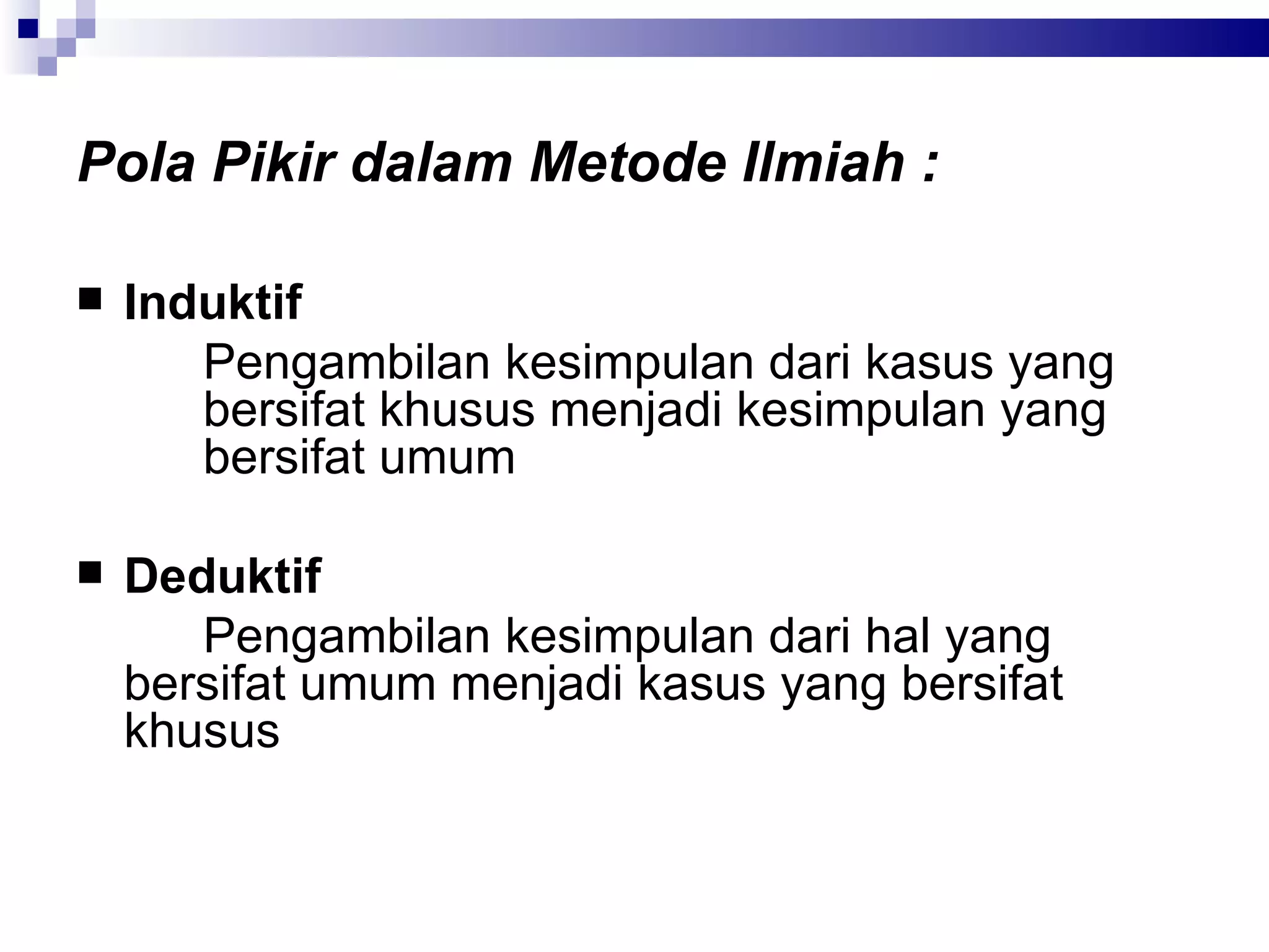 Metode ilmiah | PPT