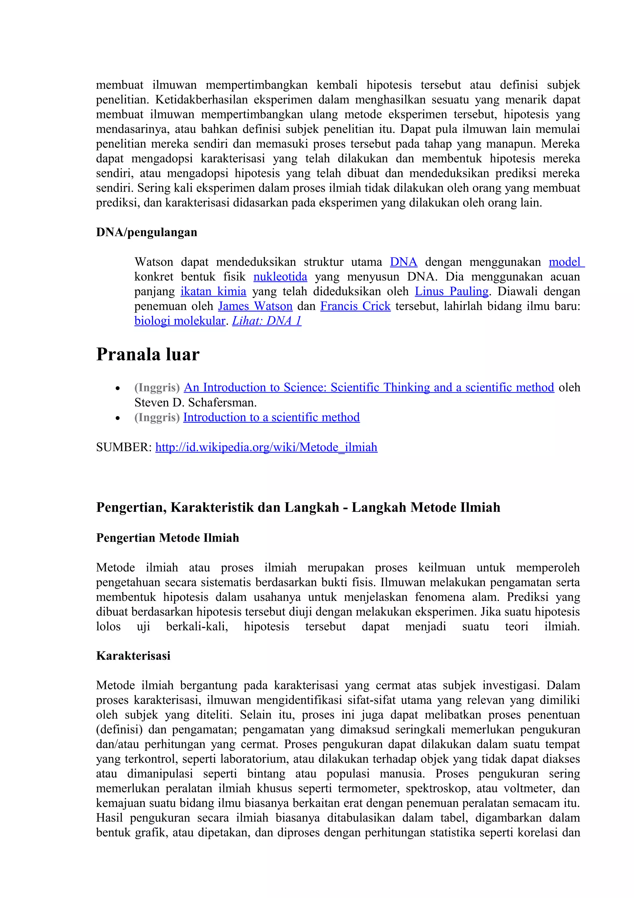 Metode ilmiah | DOC
