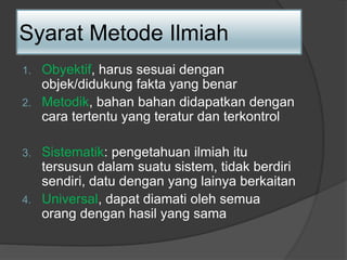 Metode ilmiah | PPTX