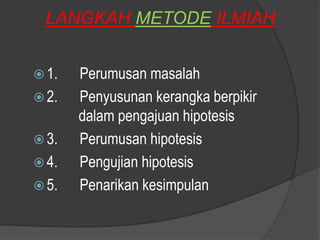 Metode ilmiah | PPTX