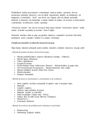 de_predare_invatare_e interactivă Metode | PDF