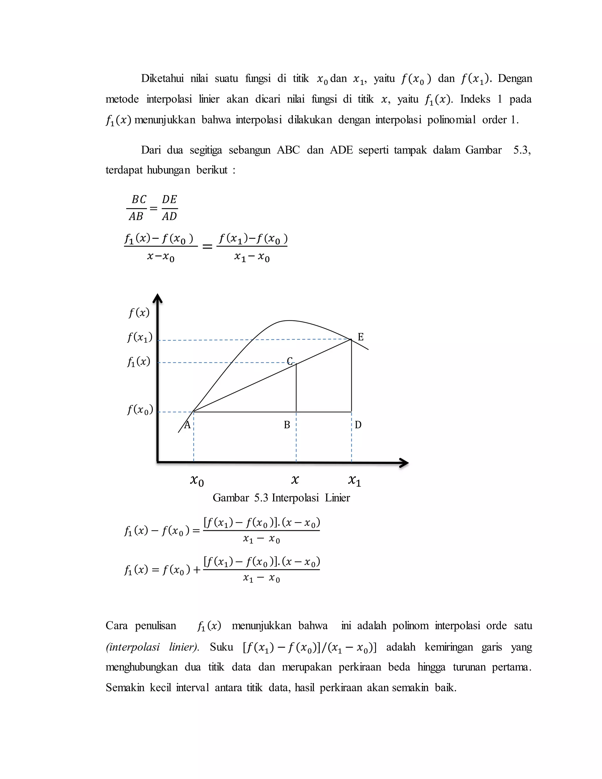 Metode interpolasi linier | DOCX