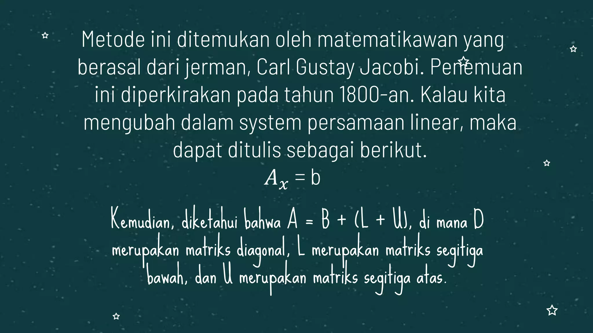 METODE ITERASI JACOBI Kelompok 8.pptx