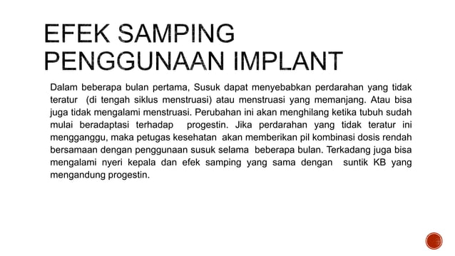 Metode kontrasepsi implant (susuk) | PPTX