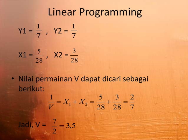 Metode linear programming | PPTX