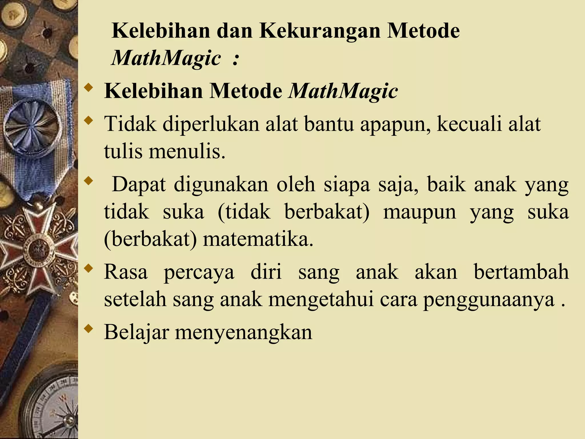 Metode mathmagic dalam operasi hitung perkalian matematika | PPT