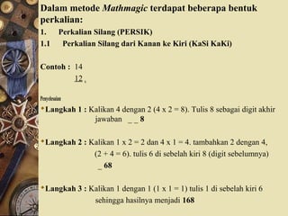 Metode mathmagic dalam operasi hitung perkalian matematika | PPT