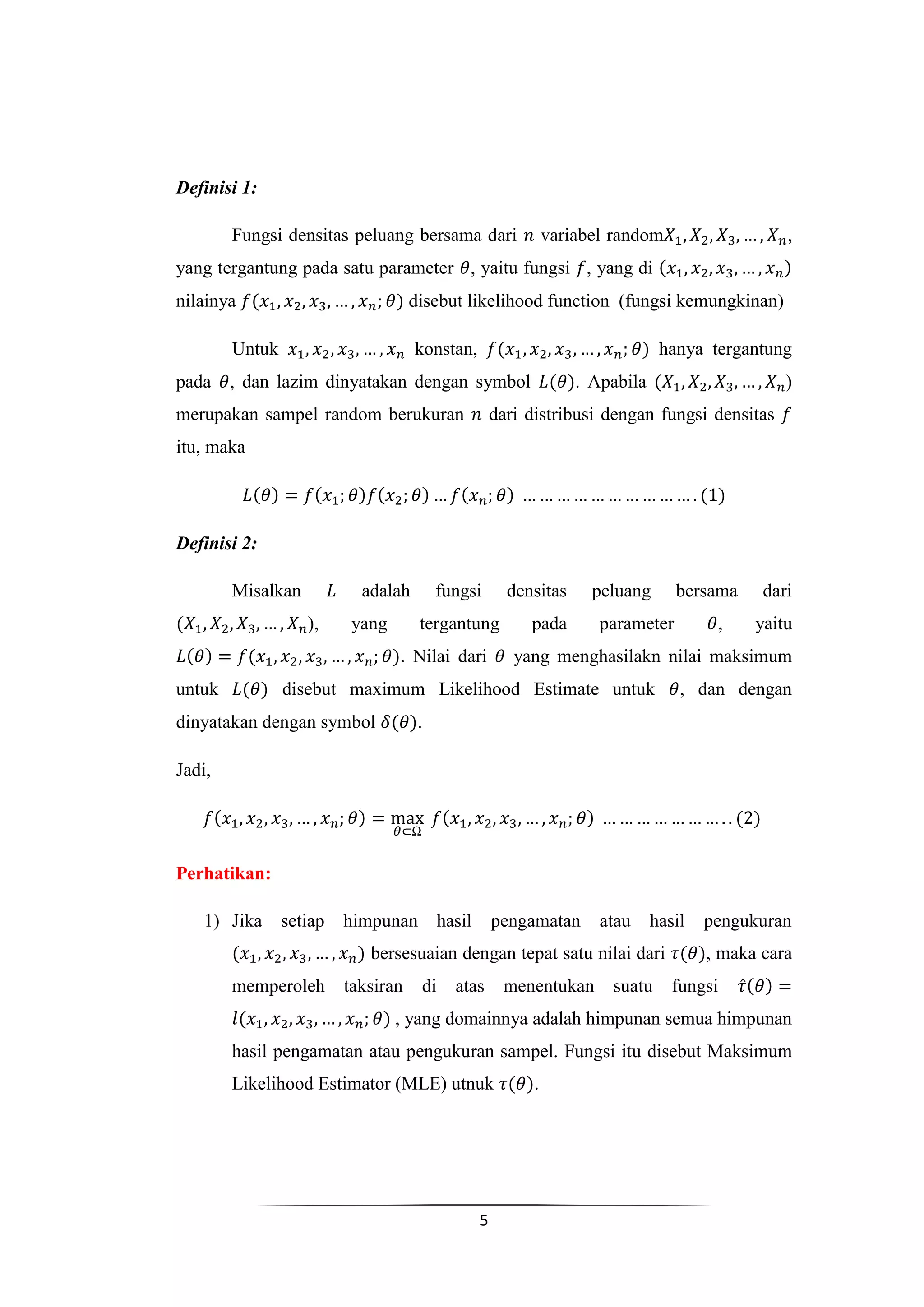 Metode maximum likelihood | DOCX