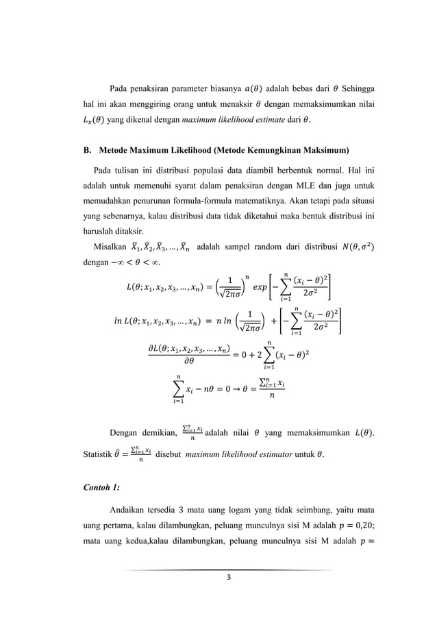 Metode maximum likelihood | DOCX