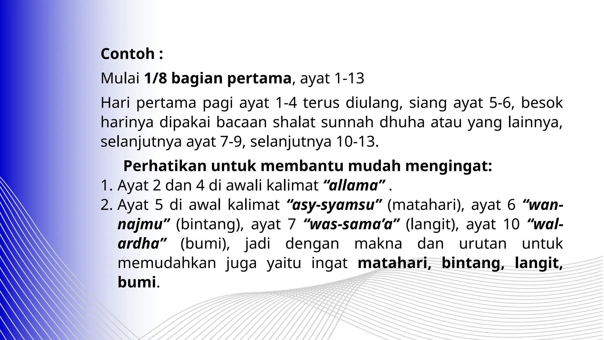Metode menghafal Surat Ar-Rahman SMPIT BIS.ppsx