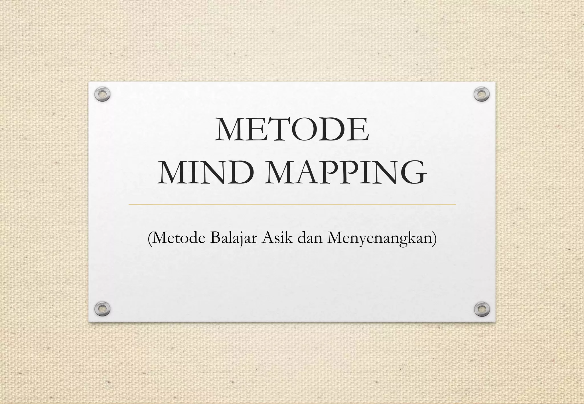 Metode mind mapping | PPTX
