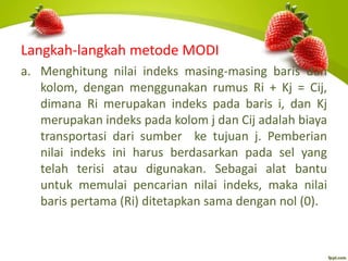 METODE MODI (MODIFIED DISTRIBUTION METHODE).pptx